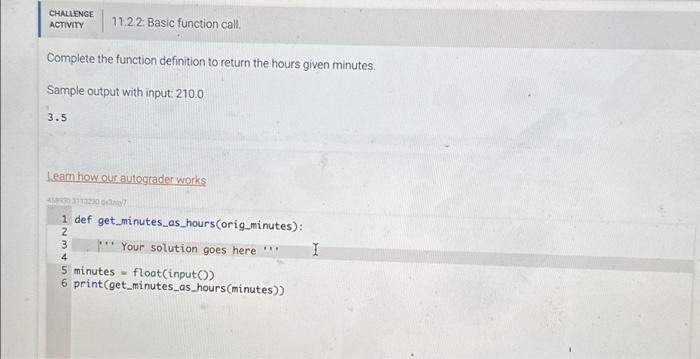 Solved Challenge Activity Complete The Function Definition