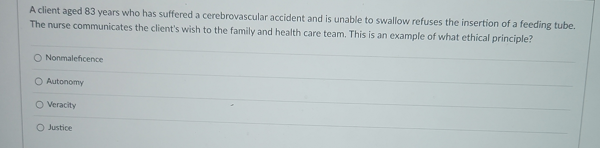 Solved A client aged 83 ﻿years who has suffered a | Chegg.com