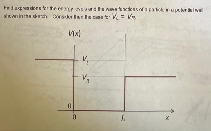 Solved Find expressions for the energy levels and the wave | Chegg.com