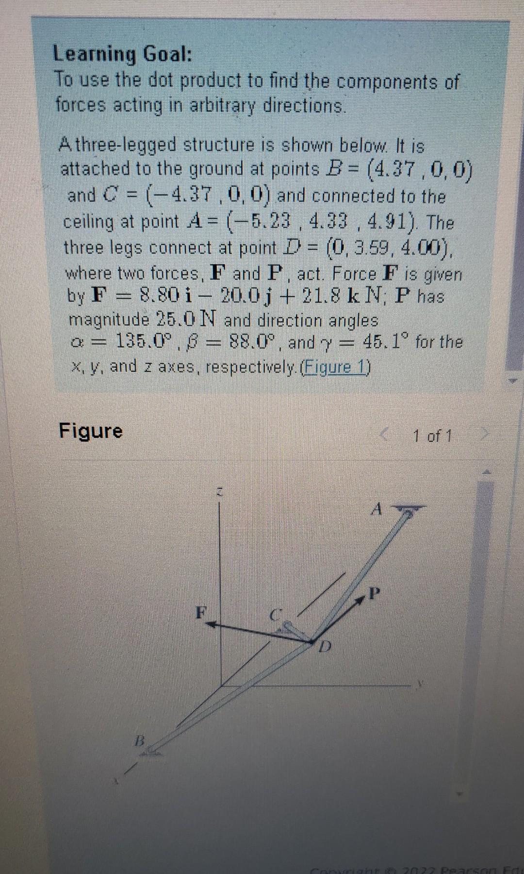 Solved Learning Goal: To use the dot product to find the | Chegg.com