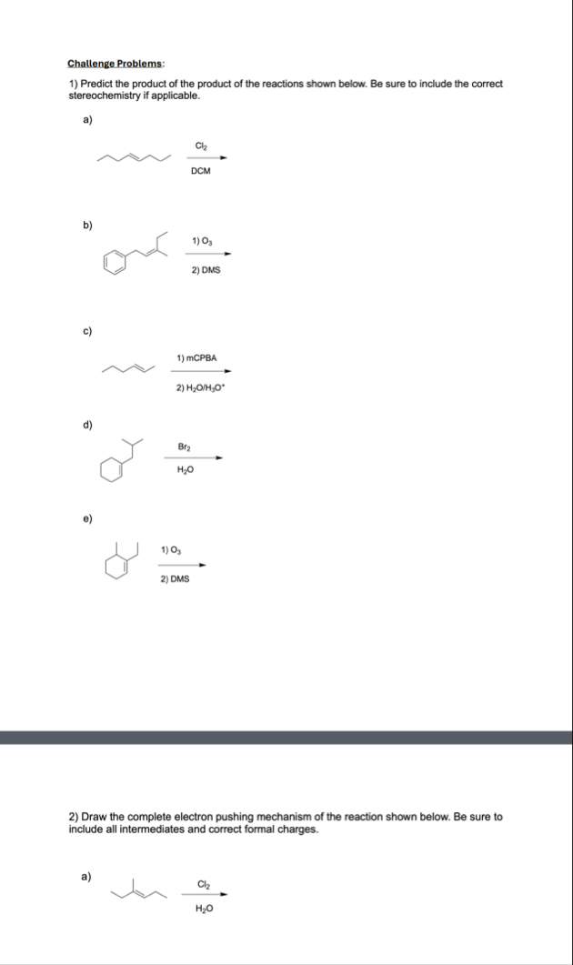 Solved SOLVE ALL PROBLEMS Challenge Problems:Predict the | Chegg.com