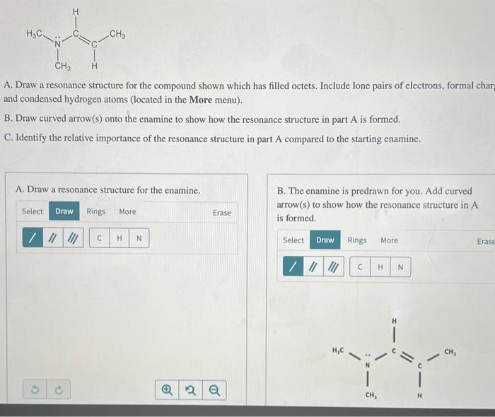Solved A. Draw a resonance structure for the compound shown | Chegg.com