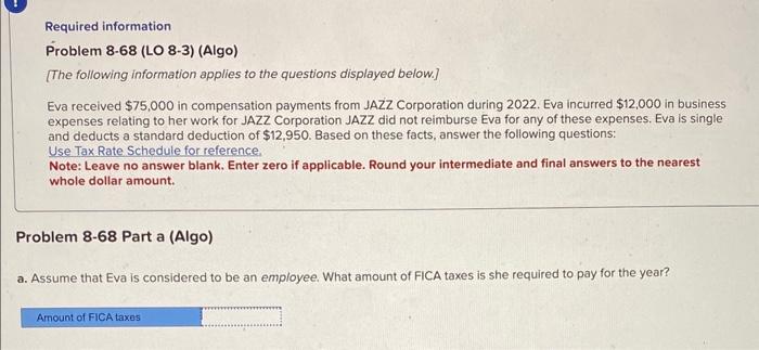 Solved Problem 8.68 (LO 8.3) (Algo) [The following | Chegg.com
