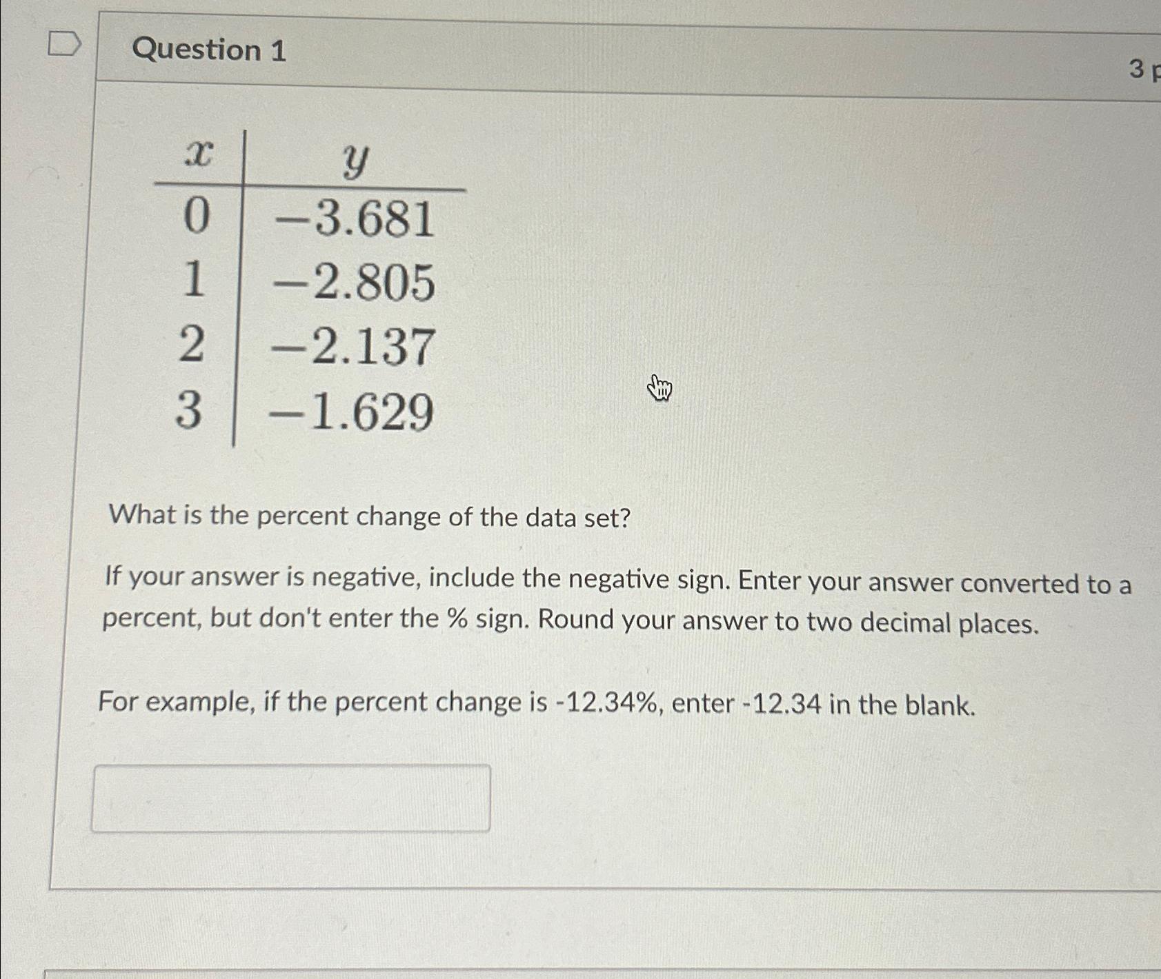 Solved Question 1\table[[x,y | Chegg.com Solved Question 1\table[[x,y | Chegg.com