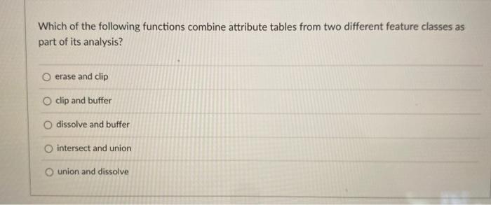 Solved Which Of The Following Functions Combine Attribute