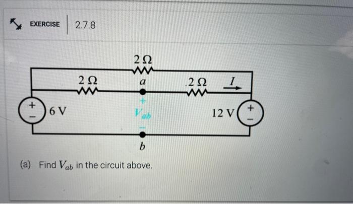 Solved (a) Find Vab in the circuit above. | Chegg.com
