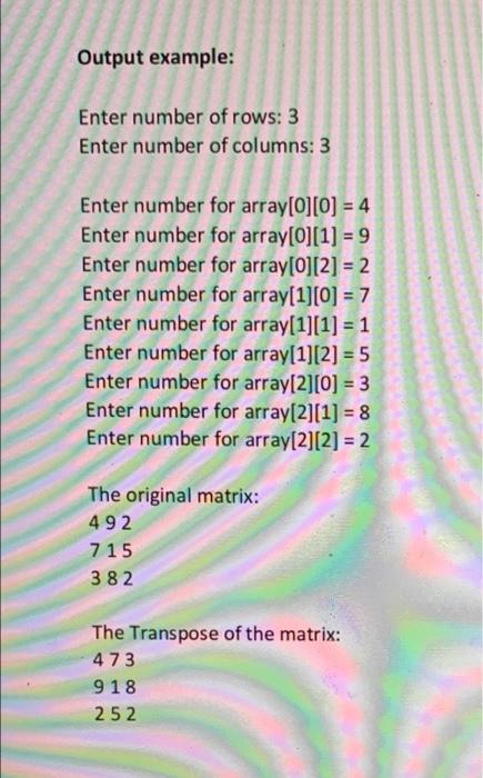 Solved 1 Write A C Program That Uses Scanf To Read In Rows
