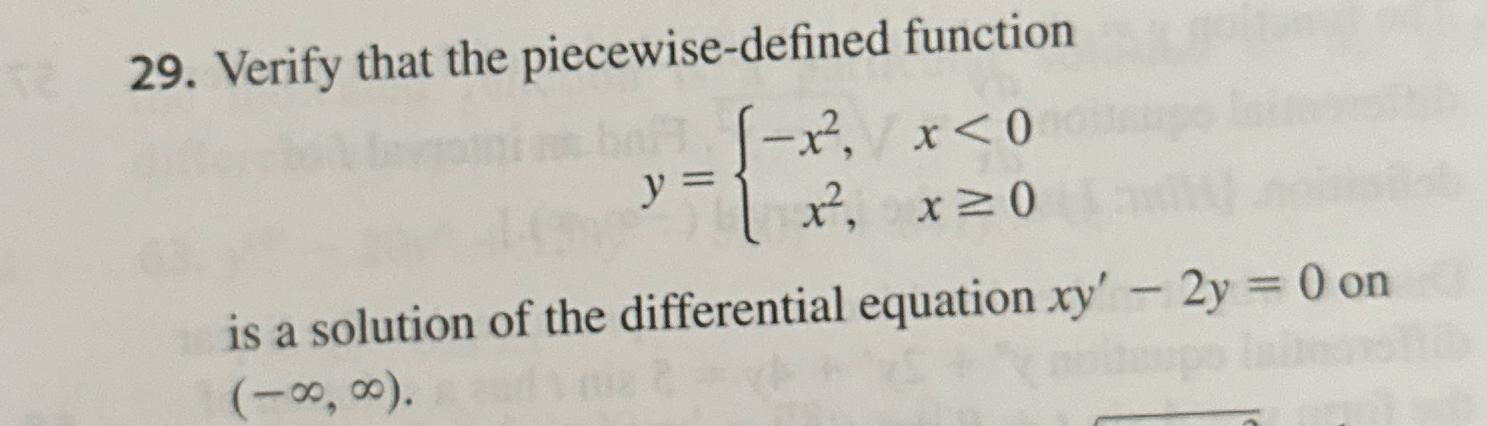 Solved Verify that the piecewise-defined | Chegg.com