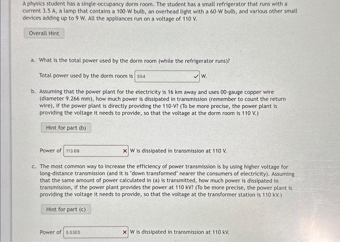 Solved A physics student has a single-occupancy dorm room. | Chegg.com