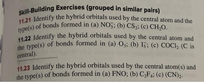 Skill-Building Exercises (grouped in similar pairs) | Chegg.com