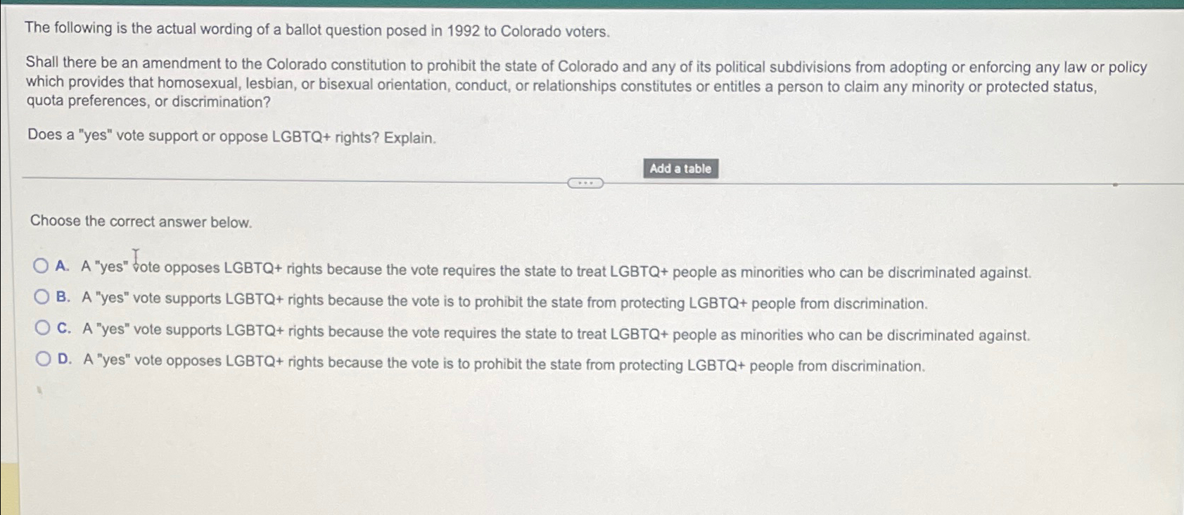 Solved The following is the actual wording of a ballot | Chegg.com
