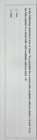 Solved Is the following statement true or false: "It is | Chegg.com