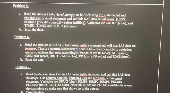 Solved Problem 5. a. Read the data set behavioral | Chegg.com