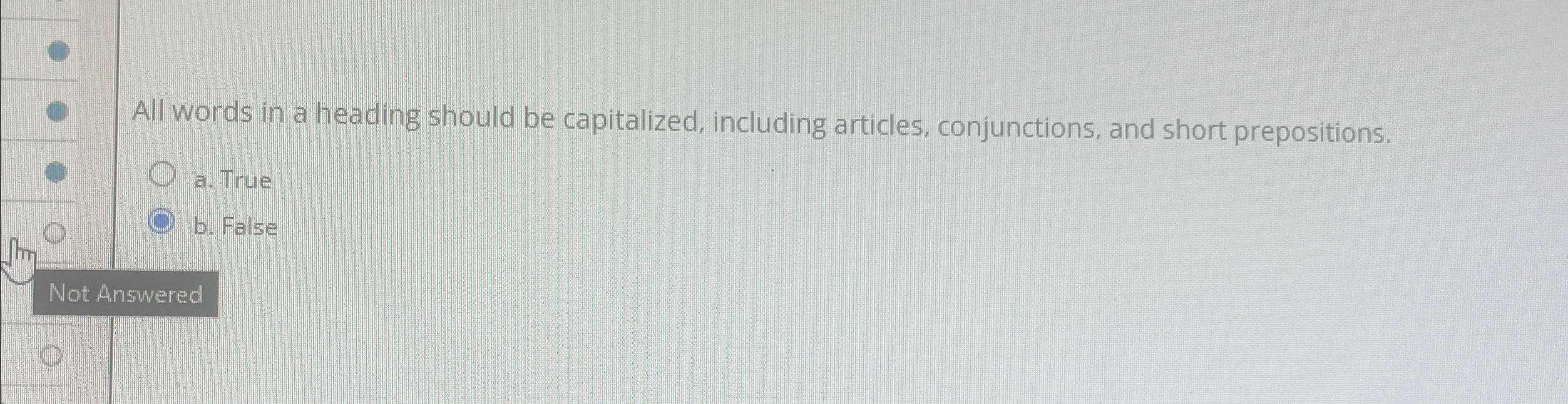 Solved All words in a heading should be capitalized, | Chegg.com