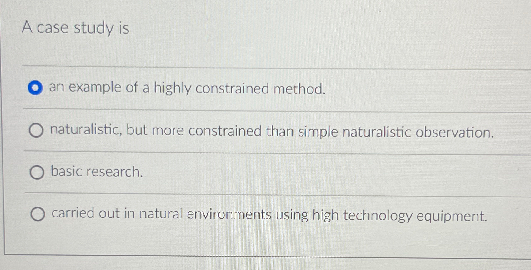 Solved A case study isan example of a highly constrained | Chegg.com