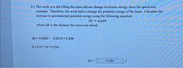 compare area under force vs. height graph to the | Chegg.com