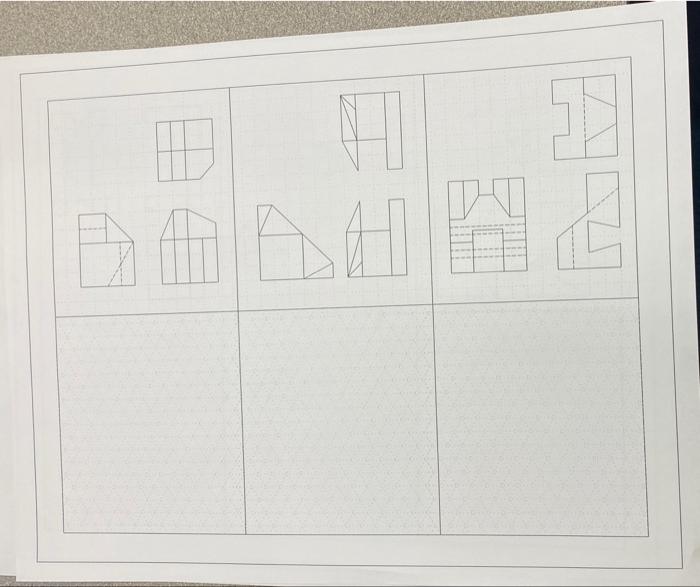 Solved i need the isometric shapeslower left corner is front | Chegg.com