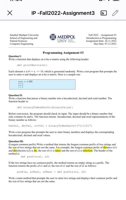 Solved Programming Assignment 3 Question I Write A