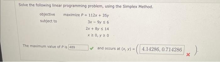 Solved Solve the following linear programming problem, using | Chegg.com