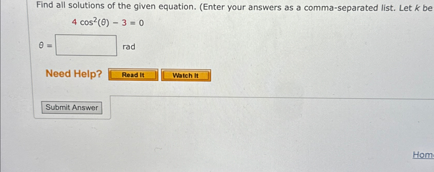 Solved Find all solutions of the given equation. (Enter your | Chegg.com