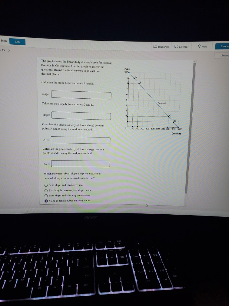Solved Score: 72% Resources C Give Up? Hint Check ofis Attem | Chegg.com