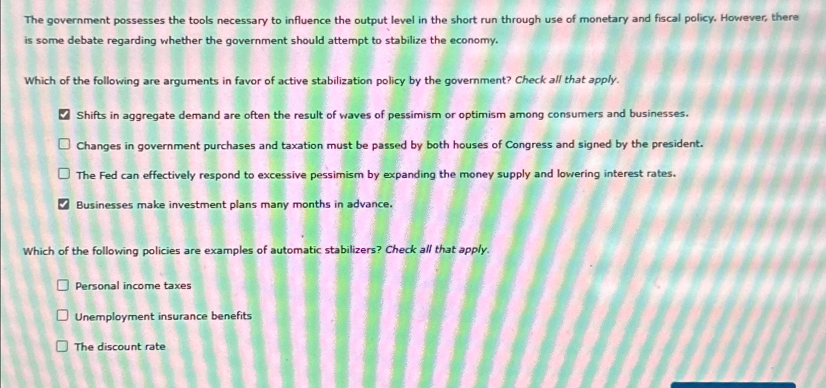 Solved The government possesses the tools necessary to | Chegg.com