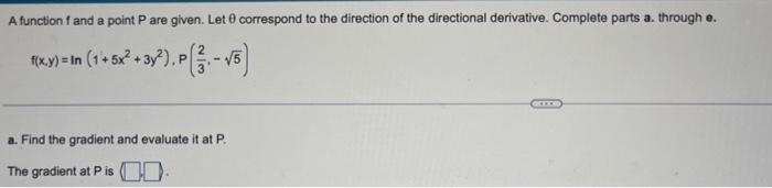 Solved A function f and a point P are given. Let θ | Chegg.com