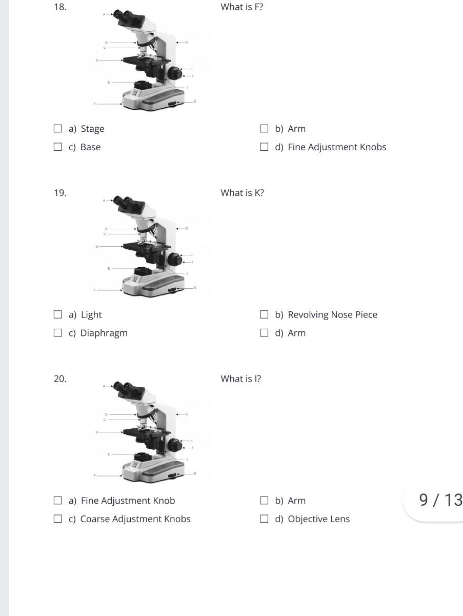 Solved Next: Parts of Microscopes Short Quizzes 13. What is | Chegg.com