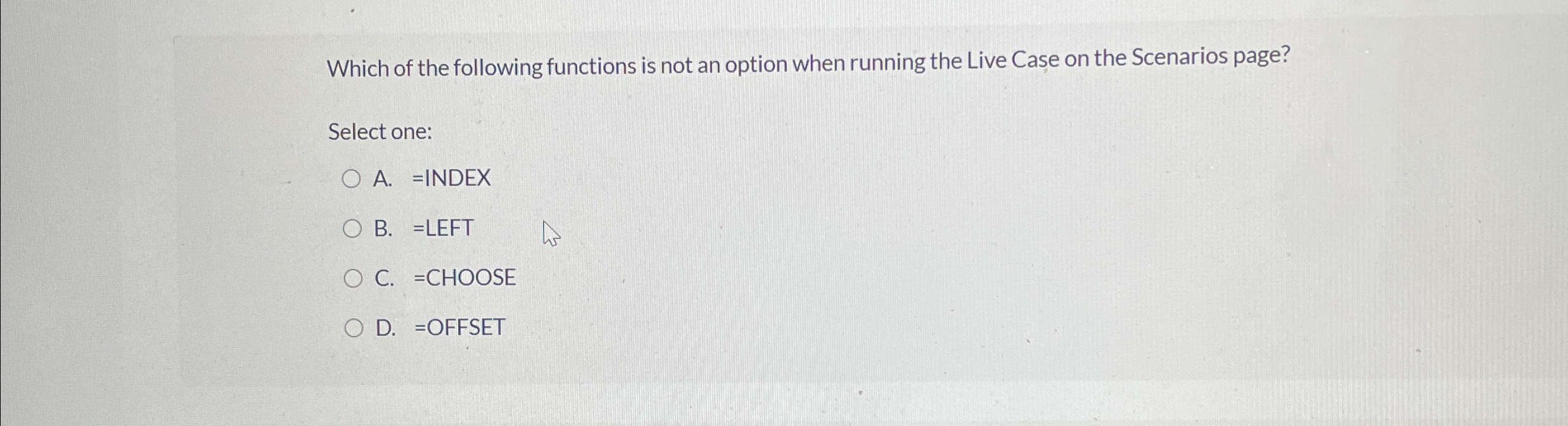 Solved Which of the following functions is not an option | Chegg.com