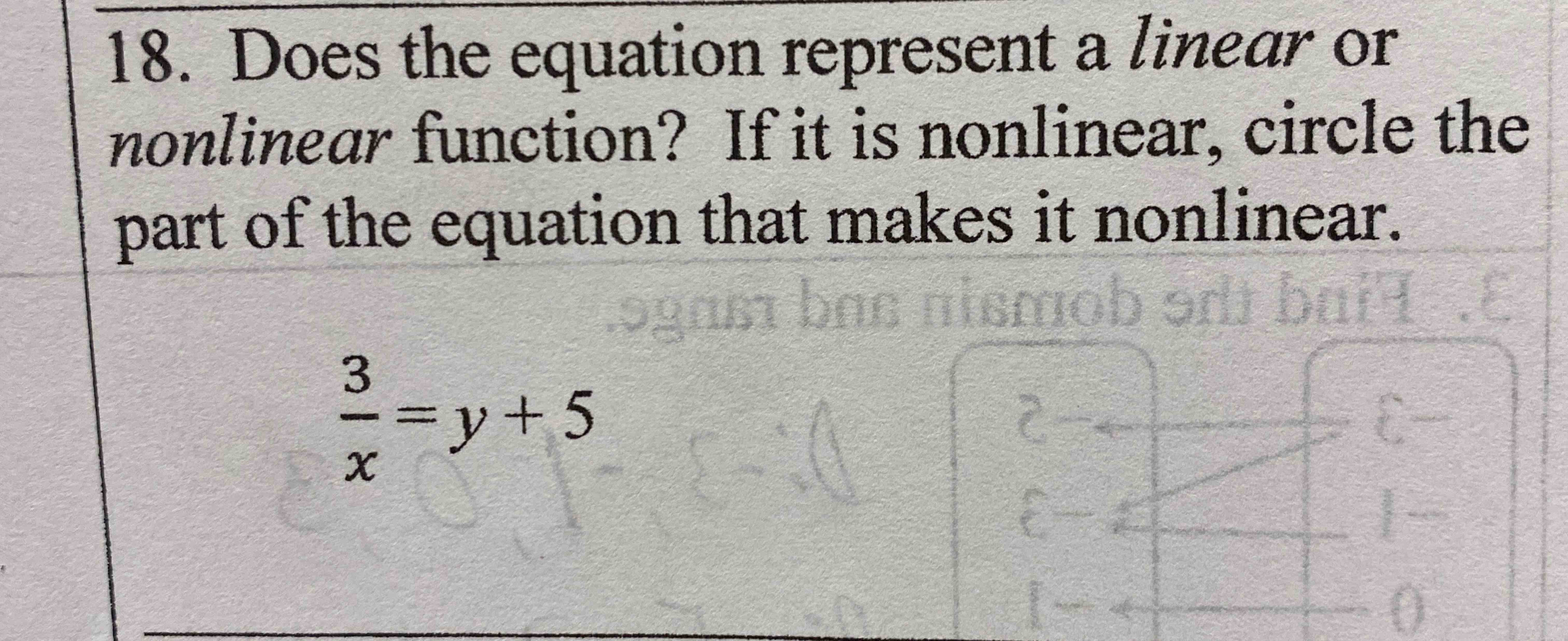Solved Does the equation represent a linear ornonlinear | Chegg.com