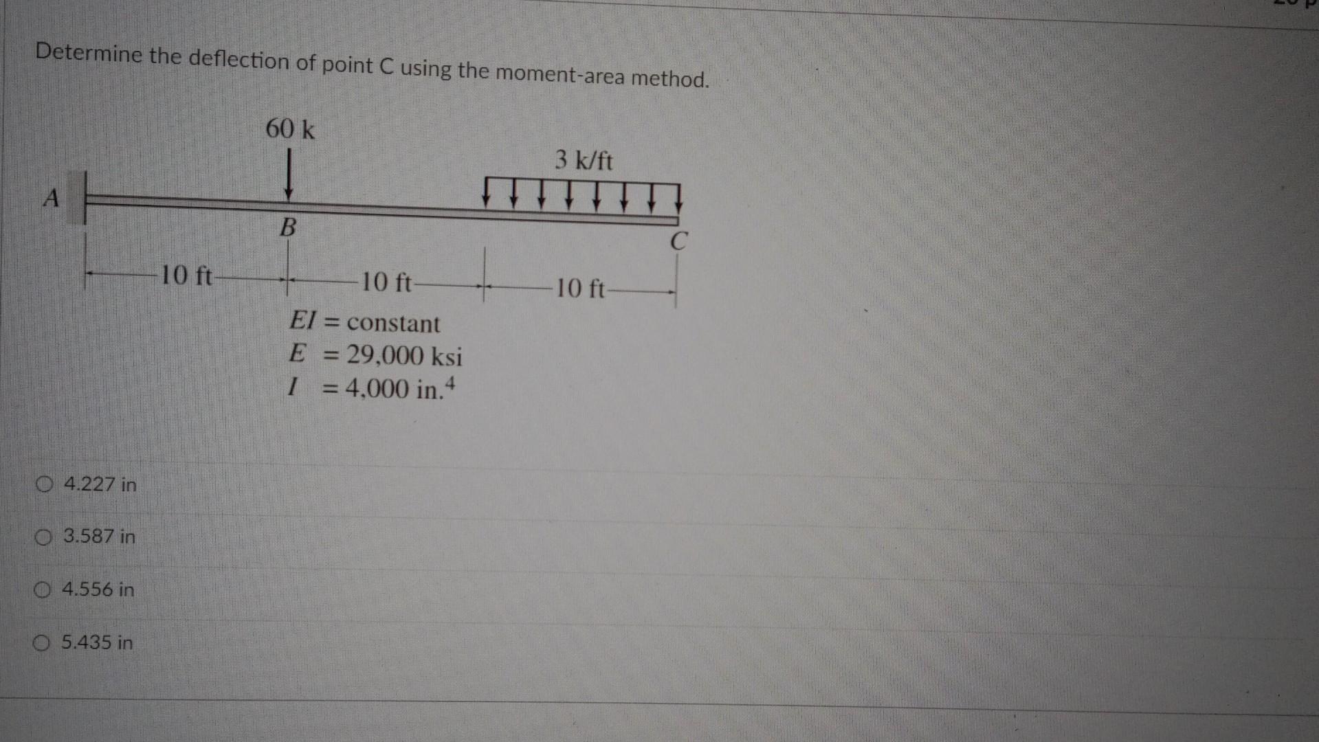 Solved Determine the deflection of point C using the | Chegg.com