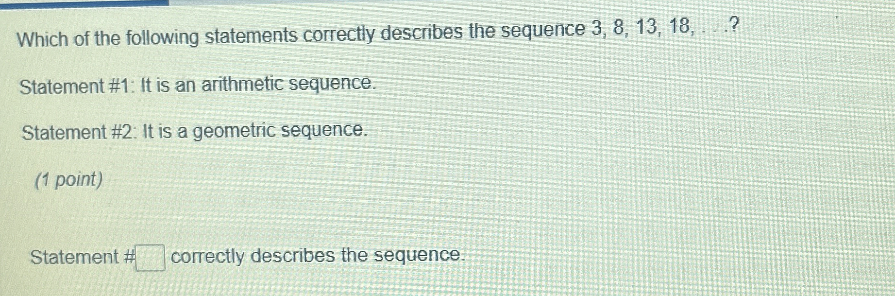 Solved Which of the following statements correctly describes | Chegg.com
