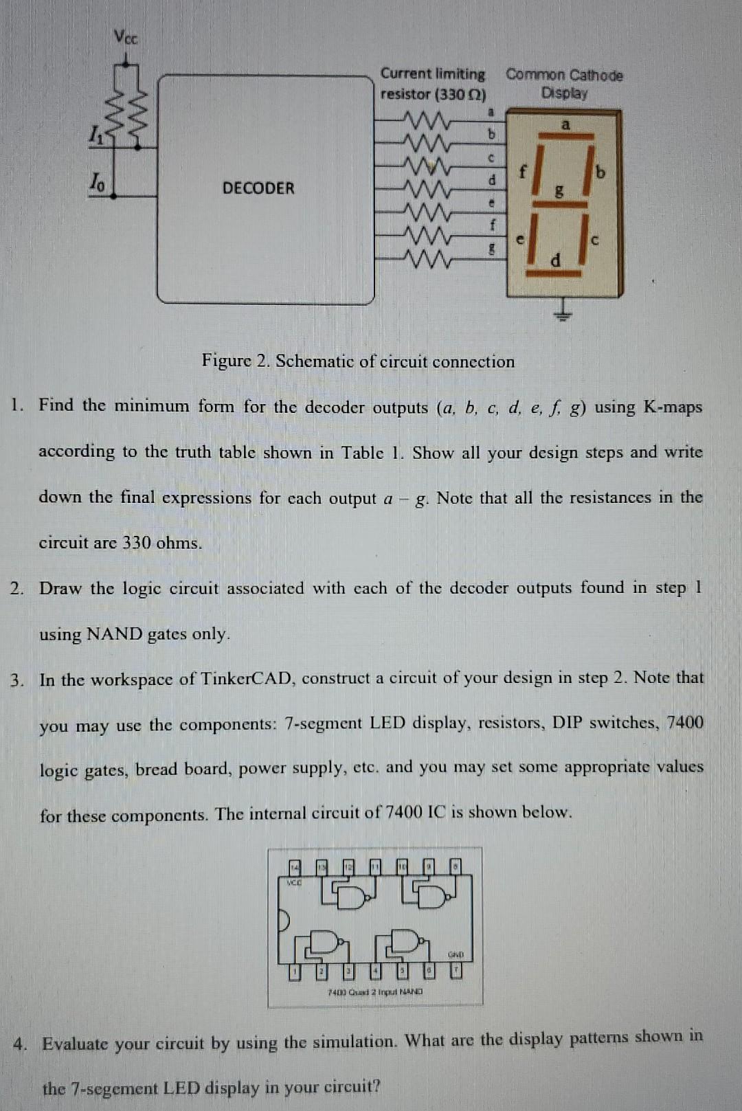 Solved remember to use 74H00 Use Tinkercad | Chegg.com