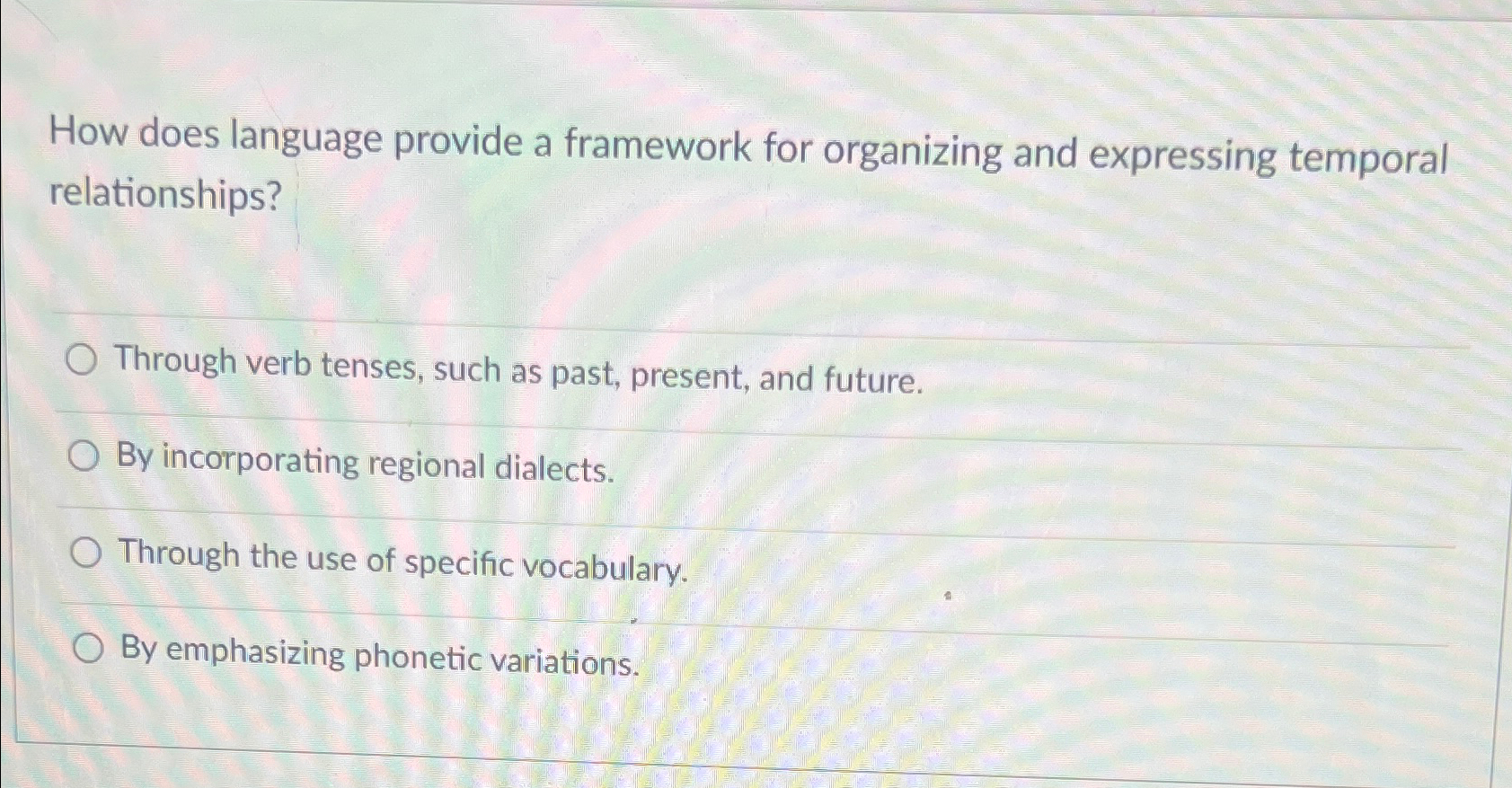 Solved How does language provide a framework for organizing | Chegg.com