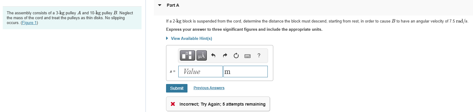 Solved The assembly consists of a \( 3-\mathrm{kg} \) | Chegg.com