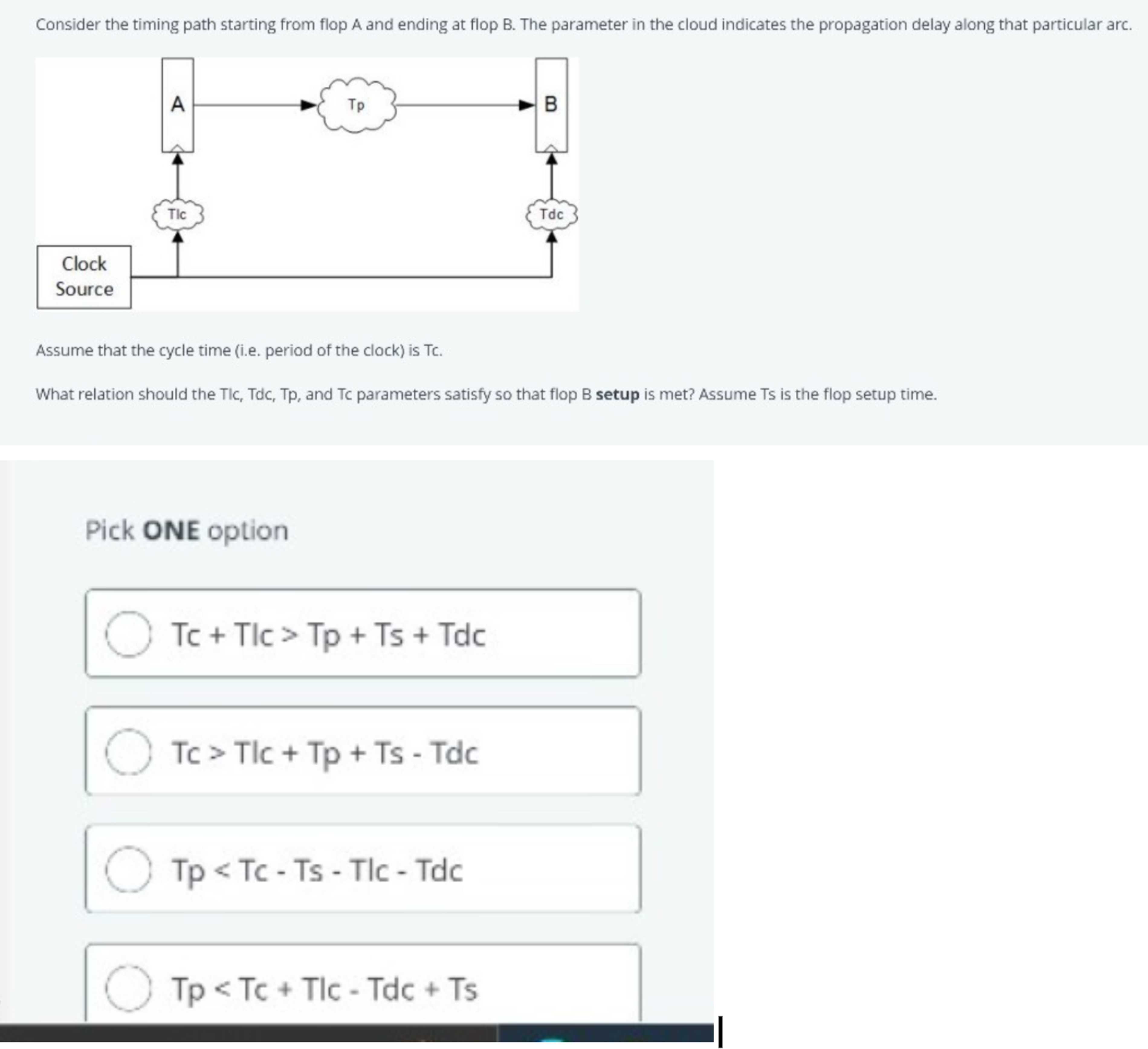 Solved Consider the timing path starting from flop A and | Chegg.com