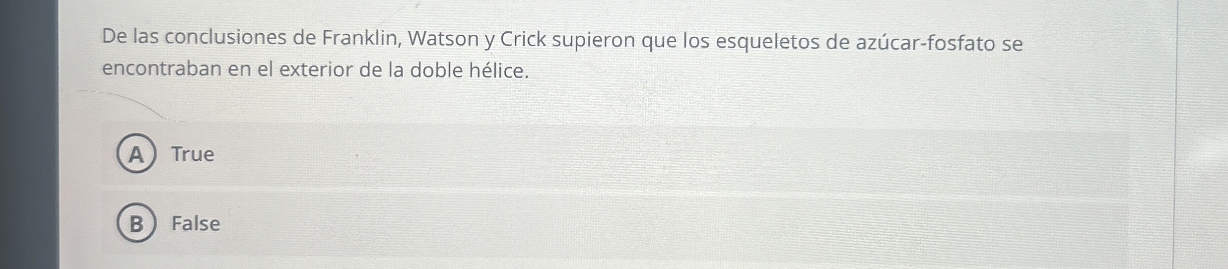Solved De las conclusiones de Franklin, Watson y Crick | Chegg.com