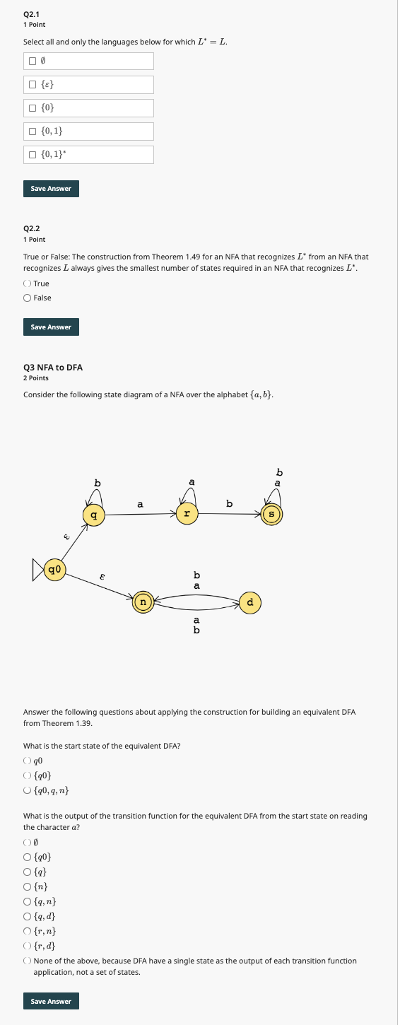 Solved Q2. 1Select all and only the languages below for | Chegg.com