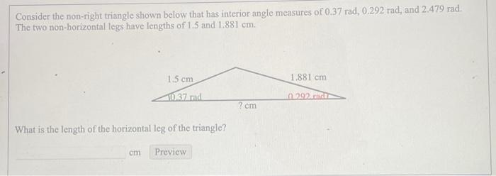 Solved Consider the non-right triangle shown below that has | Chegg.com