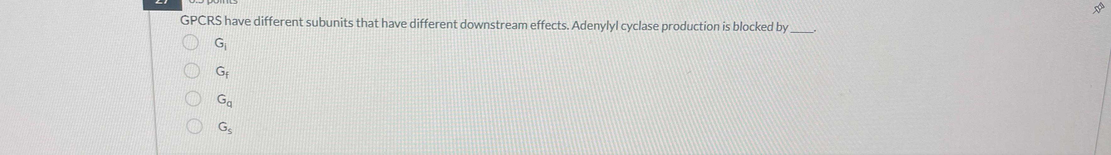 Solved GPCRS have different subunits that have different | Chegg.com