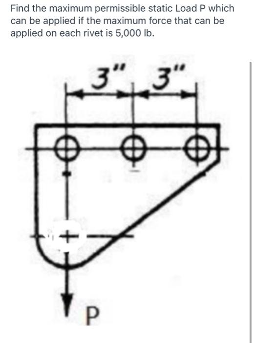 Solved Find the maximum permissible static Load P which can | Chegg.com