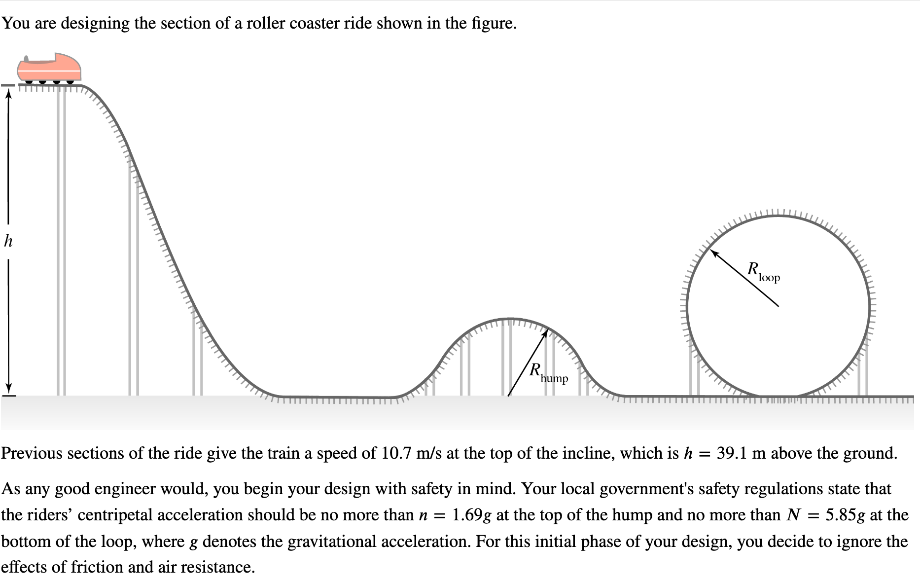 Solved 1) ﻿What is the minimum radius Rhump you can use for | Chegg.com