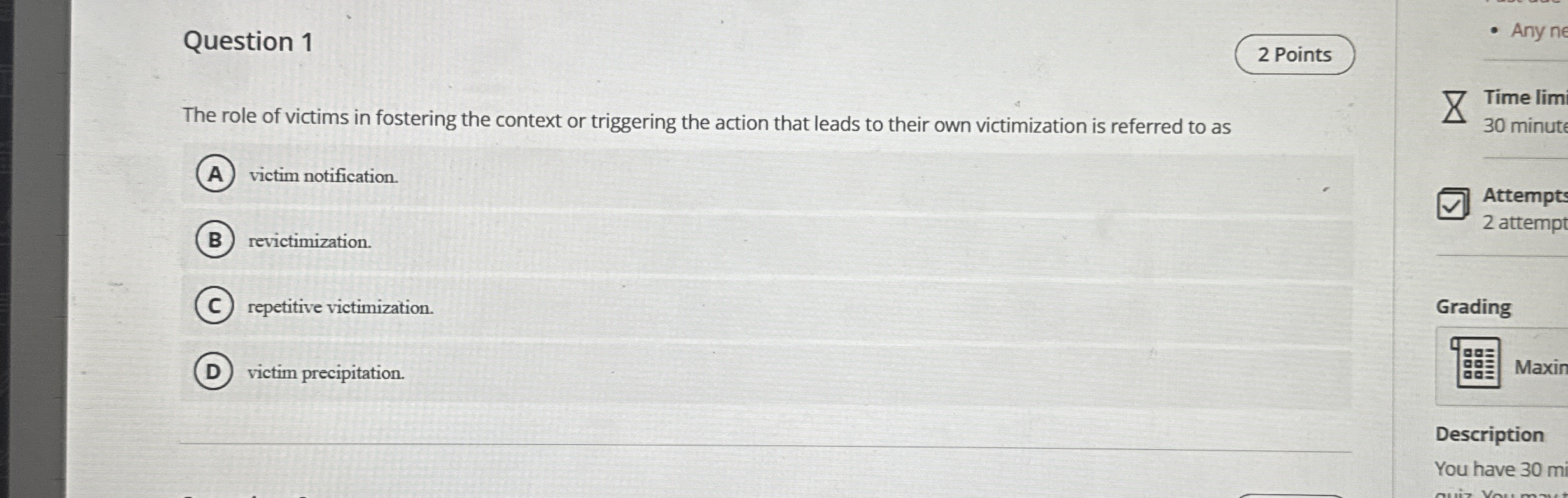 Solved Question 12 ﻿PointsThe role of victims in fostering | Chegg.com