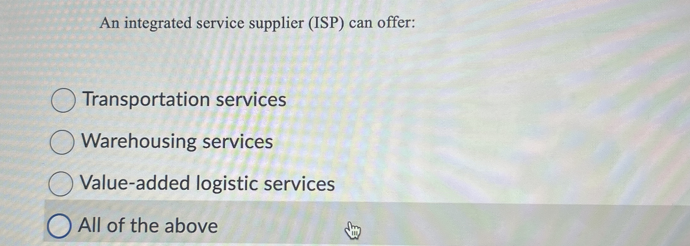 Solved An integrated service supplier (ISP) ﻿can | Chegg.com
