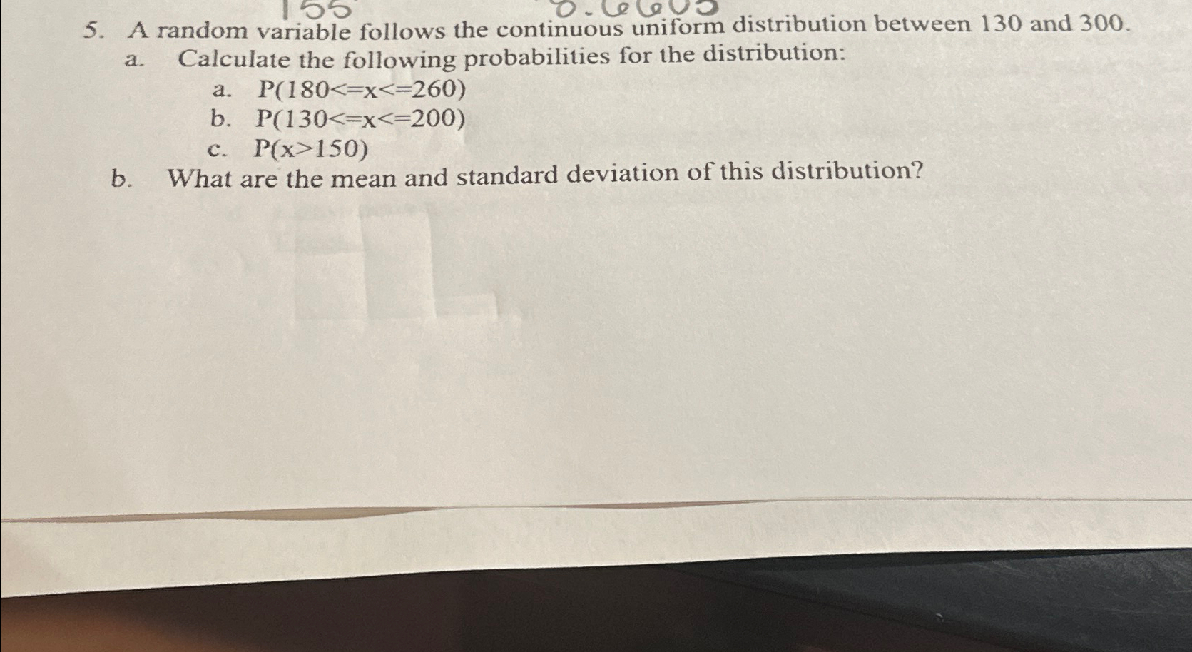 Solved A random variable follows the continuous uniform | Chegg.com