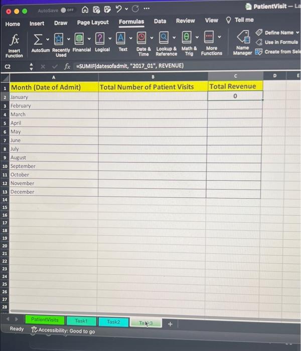 create a formula to find total number of patient | Chegg.com