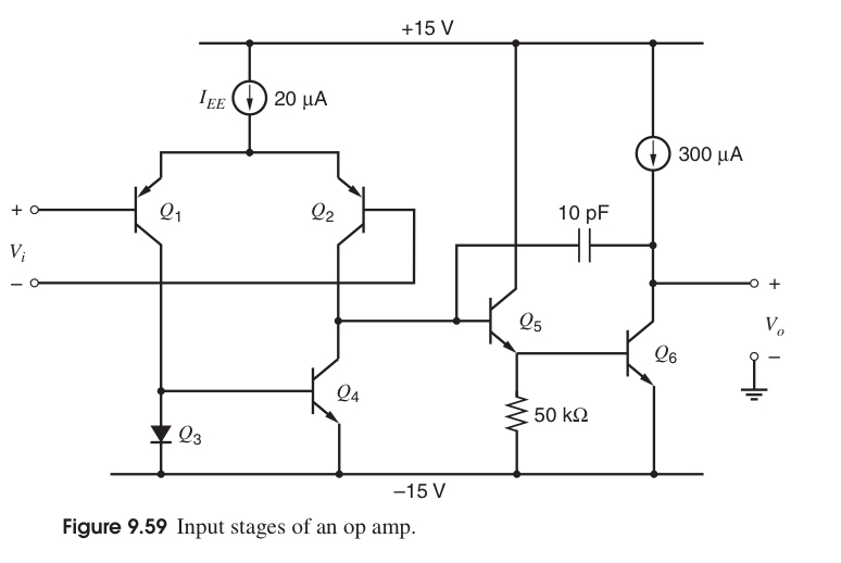 9.16 ﻿The input stages of an op amp are shown in the | Chegg.com