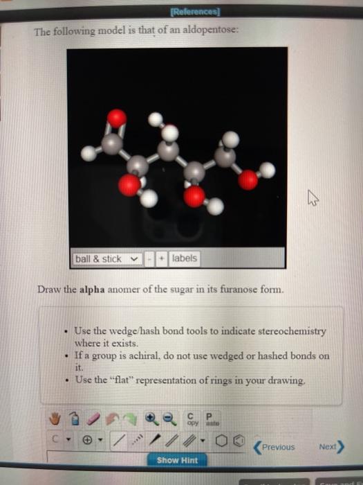 Solved The following model is that of an aldopentose: Draw | Chegg.com
