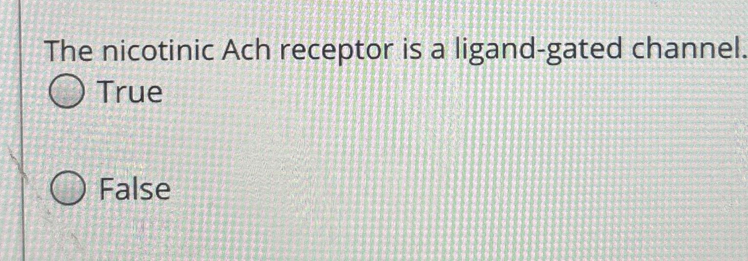 Solved The nicotinic Ach receptor is a ligand-gated channel. | Chegg.com