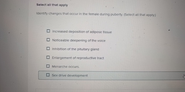 Solved Select all that applyIdentify changes that occur in | Chegg.com